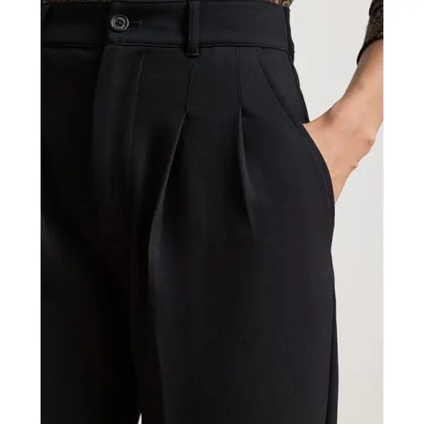 Ralph Lauren Pleated Ponte Tapered Ankle Pant