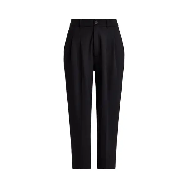 Ralph Lauren Pleated Ponte Tapered Ankle Pant