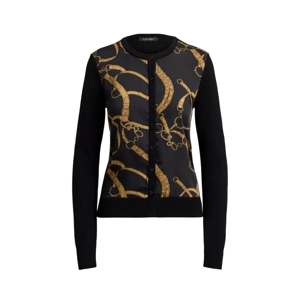 Ralph Lauren Belting-print Cotton-blend Cardigan