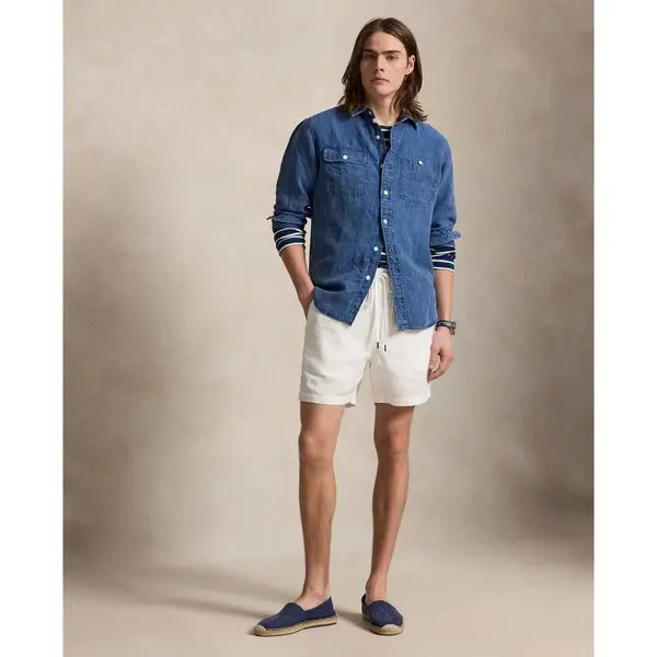 Ralph Lauren Classic Fit Indigo Linen Workshirt