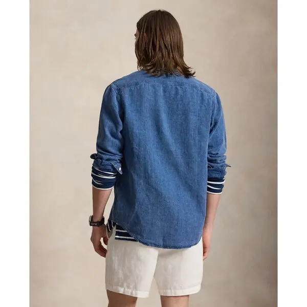 Ralph Lauren Classic Fit Indigo Linen Workshirt