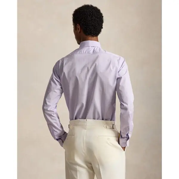 Ralph Lauren Custom Fit Plaid Poplin Shirt - Lavender