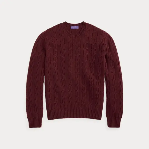 Ralph Lauren Cable-knit Cashmere Sweater - Mahogany