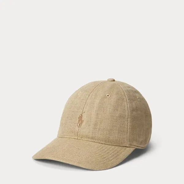 Ralph Lauren Linen Herringbone Ball Cap