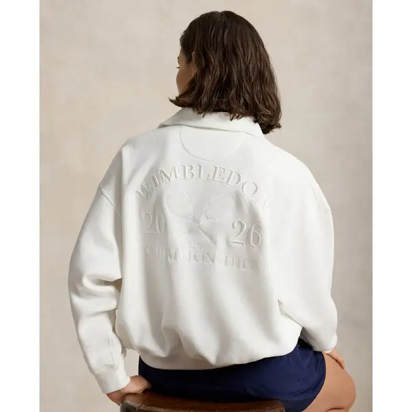 Ralph Lauren Wimbledon Logo Fleece Mockneck