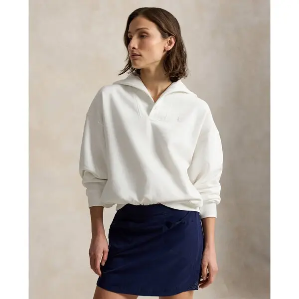 Ralph Lauren Wimbledon Logo Fleece Mockneck
