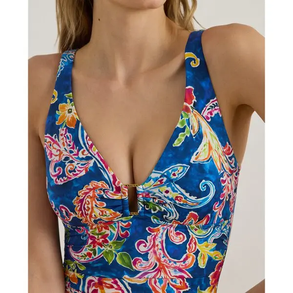 Ralph Lauren Paisley Ring-front One-piece
