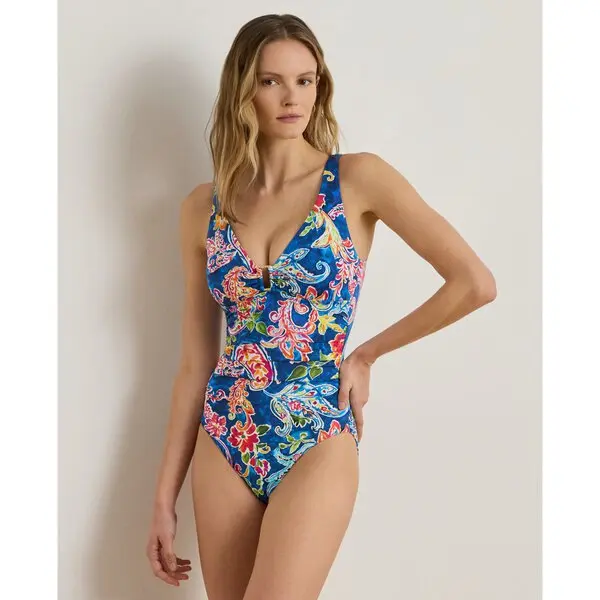 Ralph Lauren Paisley Ring-front One-piece