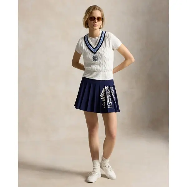Ralph Lauren Wimbledon Logo Performance Pleated Skort