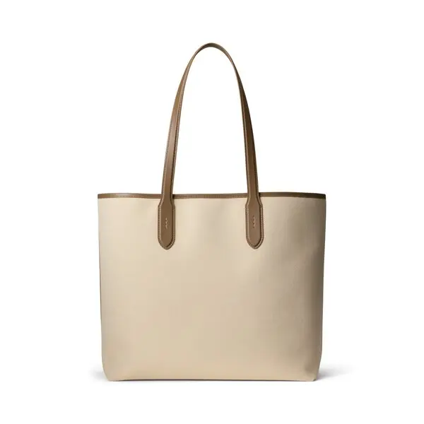 Ralph Lauren Wimbledon Leather-trim Canvas Tote
