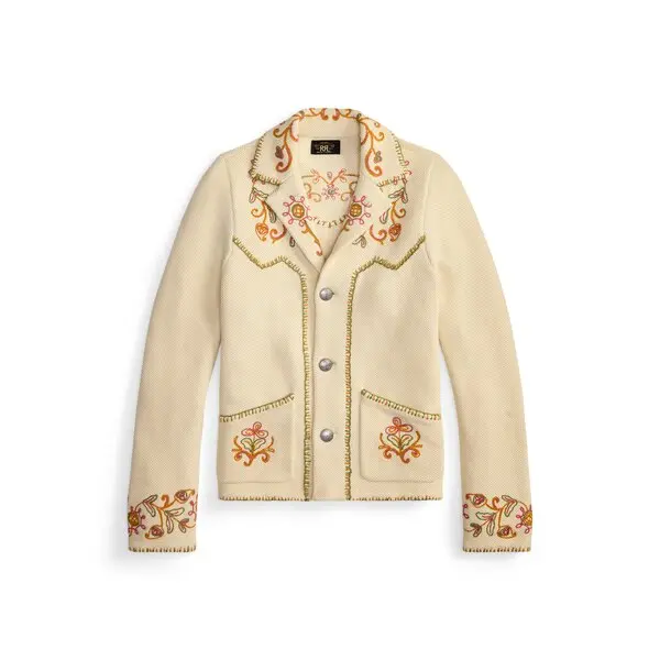 Ralph Lauren Embroidered Western Sweater Jacket
