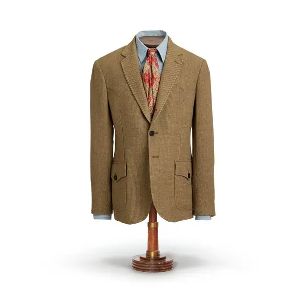 Ralph Lauren Checked Tweed Western Suit Jacket