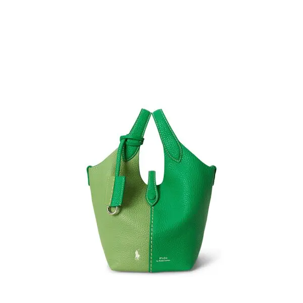 Ralph Lauren Polo Play Leather Small Tote & Crossbody - Parrot/parakeet