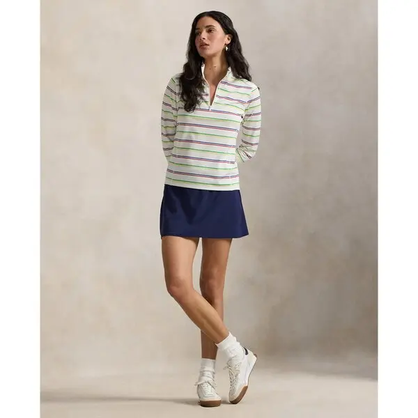 Ralph Lauren Striped Stretch-jersey Quarter-zip