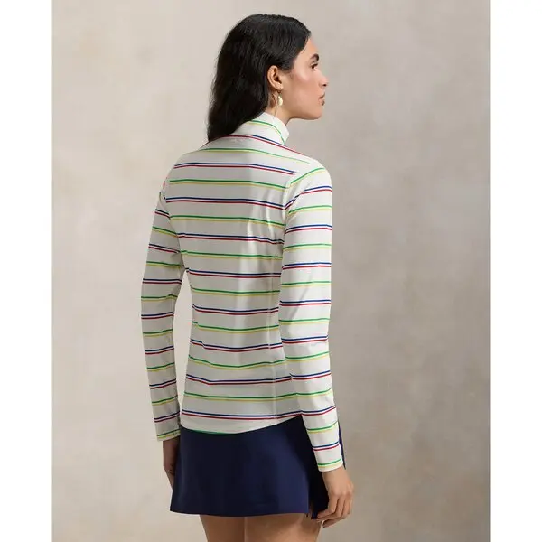 Ralph Lauren Striped Stretch-jersey Quarter-zip