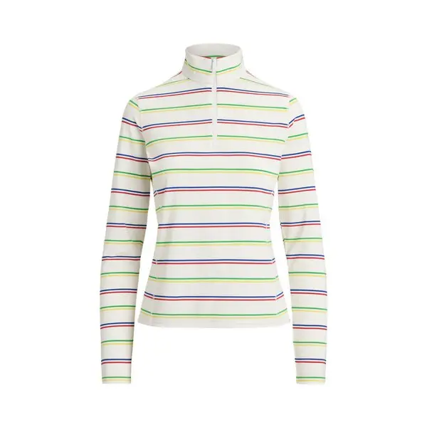 Ralph Lauren Striped Stretch-jersey Quarter-zip