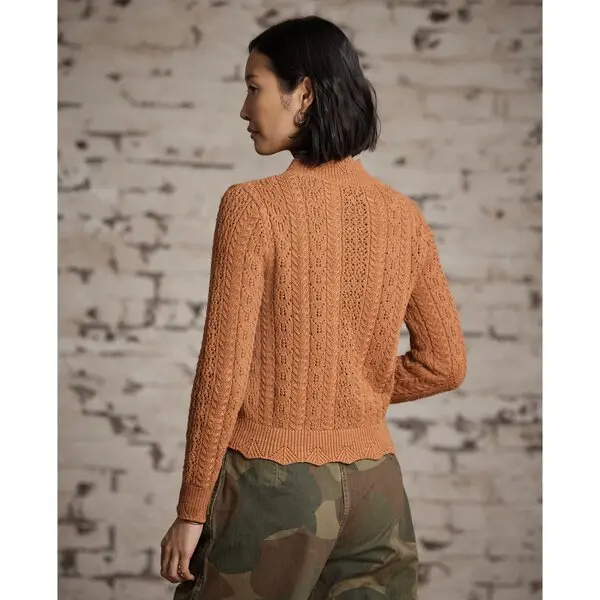 Ralph Lauren Cotton Cable-knit Pointelle Sweater