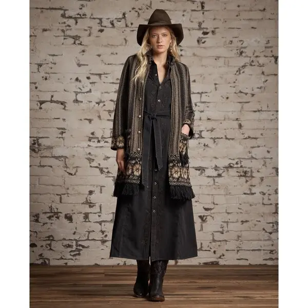 Ralph Lauren Wool-silk Jacquard Duster Cardigan