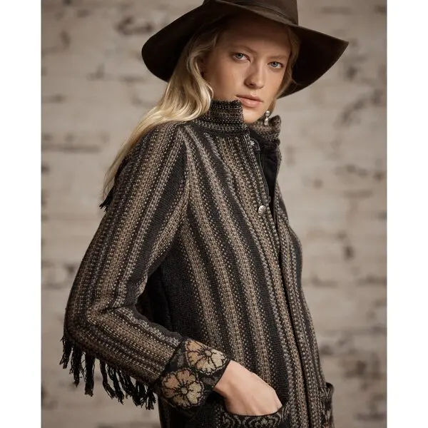 Ralph Lauren Wool-silk Jacquard Duster Cardigan