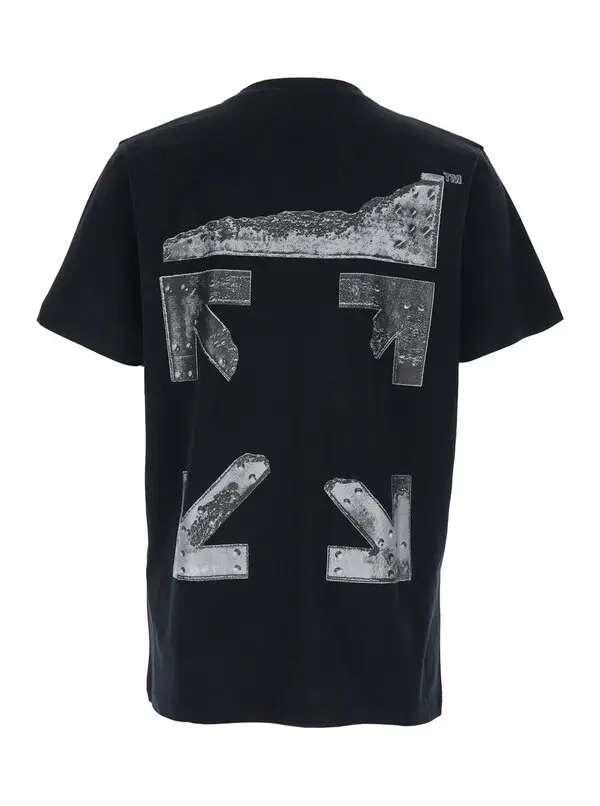 Off-White T-shirt With Logo On Front And Back In Cotton For