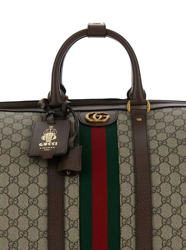 Gucci Savoy Grande Gg Canvas Travel Bag With Web Detail - Multicolor