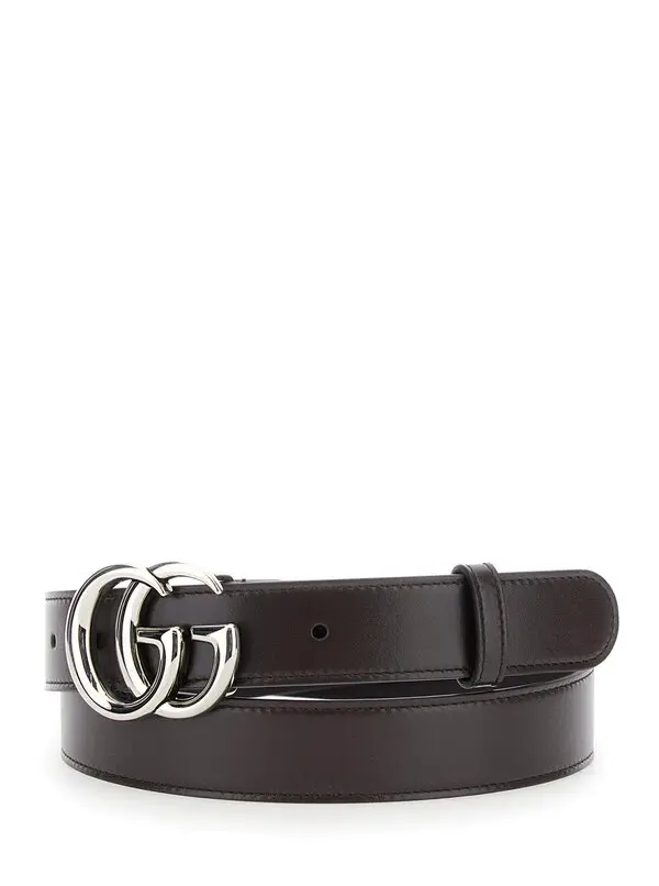 Gucci Belt With Gg Buckle In Leather