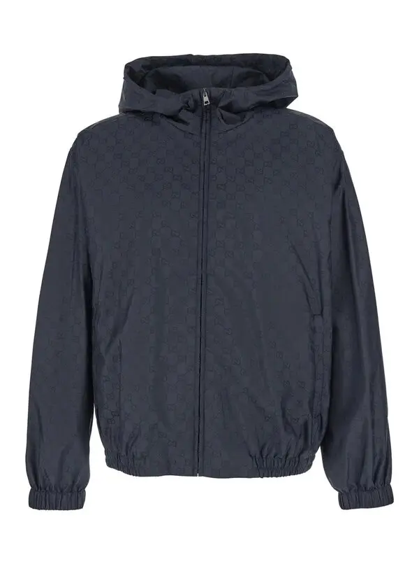 Gucci Gg All-over Tech Fabric Hooded Jacket - Multicolor