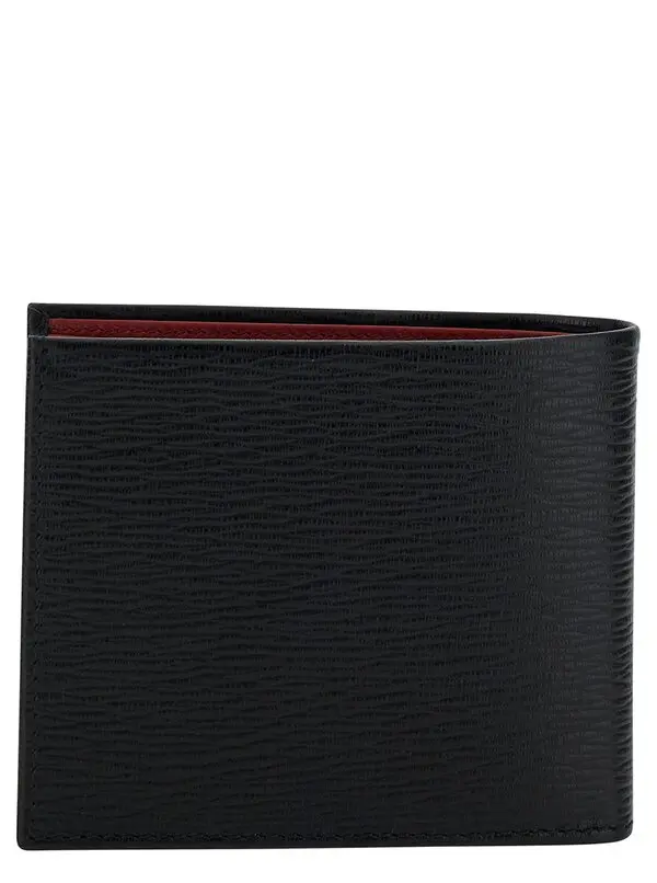 FERRAGAMO Wallet 'revival' Gancini With Double Hook In Grained Leather For