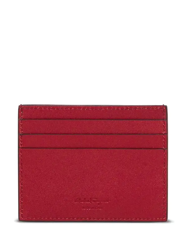 FERRAGAMO Cardholder 'revival' With Gancini Buckle On The Front In Black Leather For - Multicolor