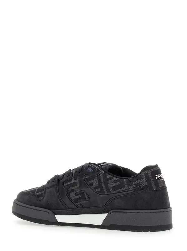 Fendi Match" Sneakers With All-over Ff Motif - Gray