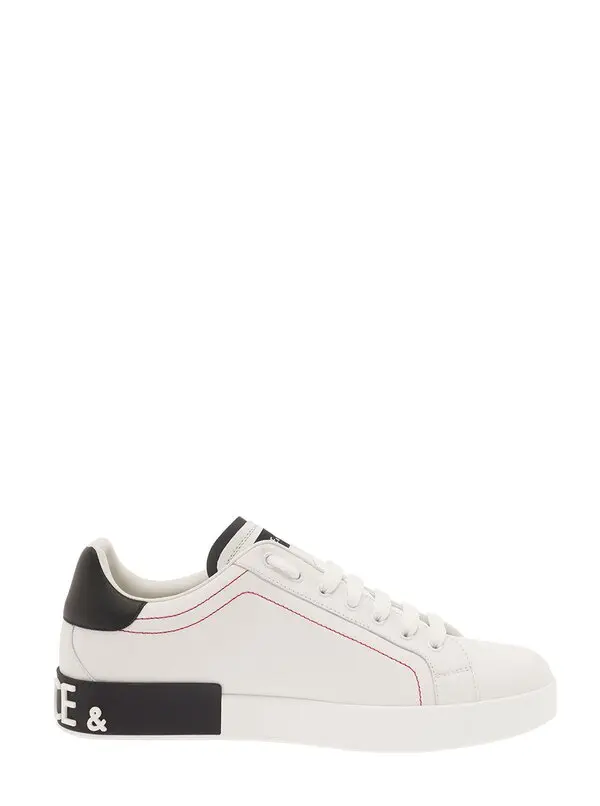 Dolce & Gabbana Portofino' Low Sneakers With Contrast Stitching