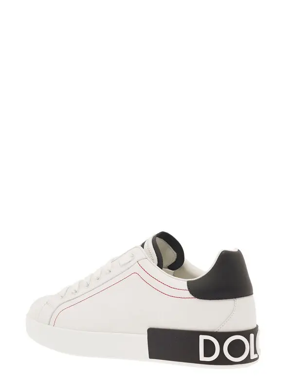 Dolce & Gabbana Portofino' Low Sneakers With Contrast Stitching