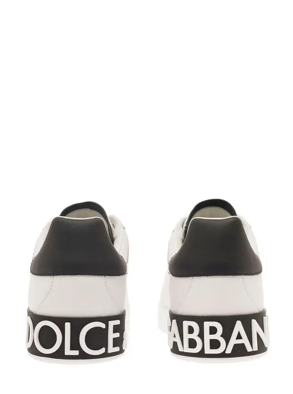 Dolce & Gabbana Portofino' Low Sneakers With Contrast Stitching