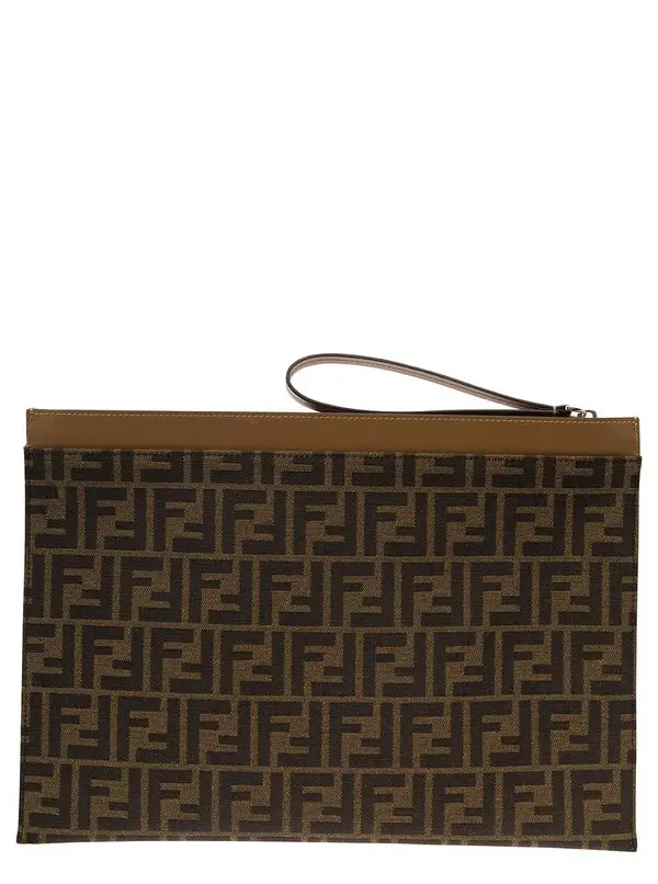 Fendi Jacquard Motif Flat Pouch