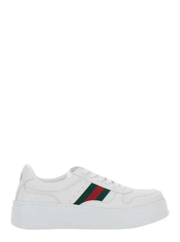 Gucci Sneaker With Web Detail And Oversized Sole