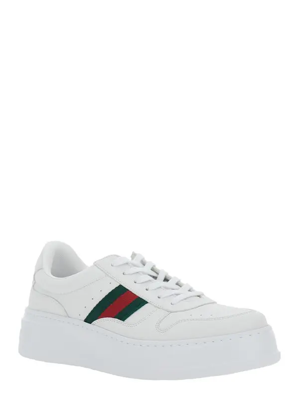 Gucci Sneaker With Web Detail And Oversized Sole