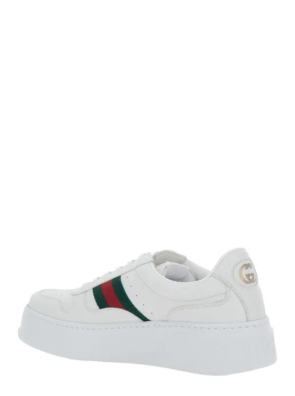 Gucci Sneaker With Web Detail And Oversized Sole