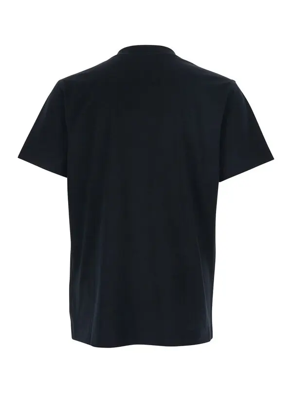 Burberry Black Cotton Embroidered Logo T-shirt For - Multicolor