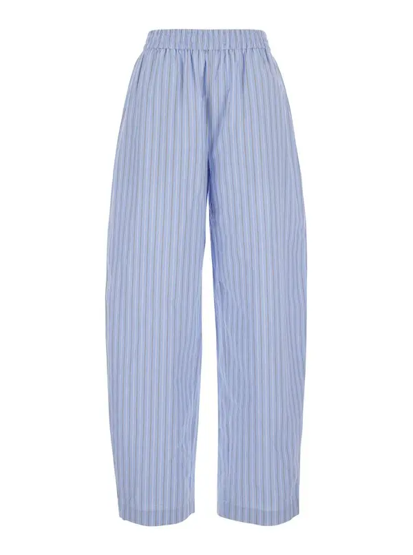 ROTATE BY BIRGER CHRISTENSEN Cotton Poplin Striped Pants - Multicolor