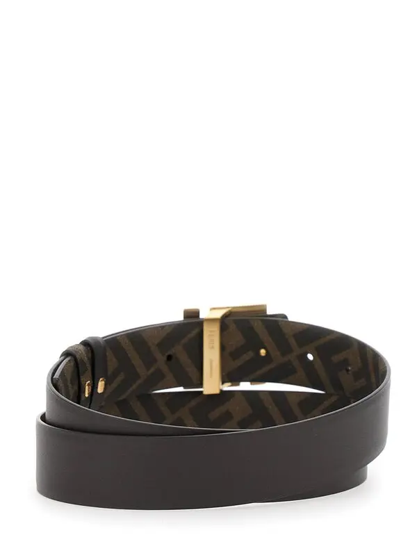 Fendi Reversible Belt With Ff Metal Buckle