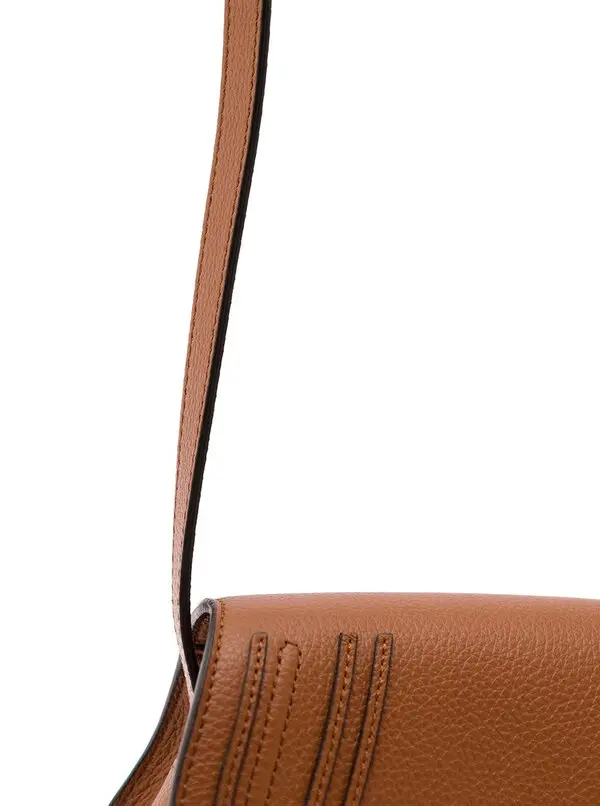 Chloé Marcie Leather Saddle Bag - Brown