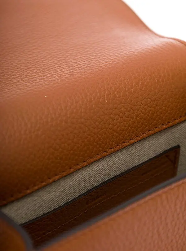 Chloé Marcie Leather Saddle Bag - Brown