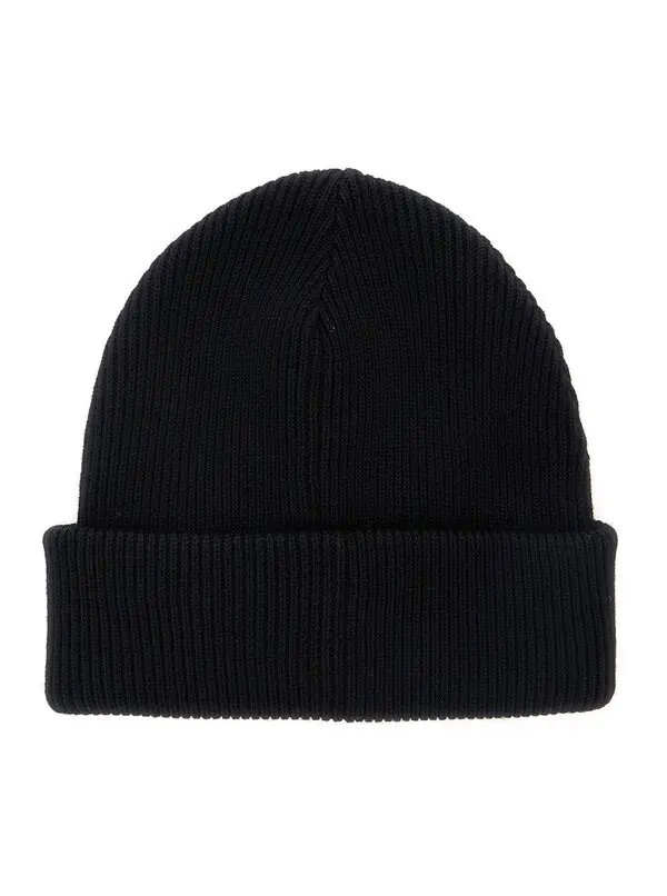 Gucci Hat With Ribbed Work And Web Detail On The Front In Black Wool For