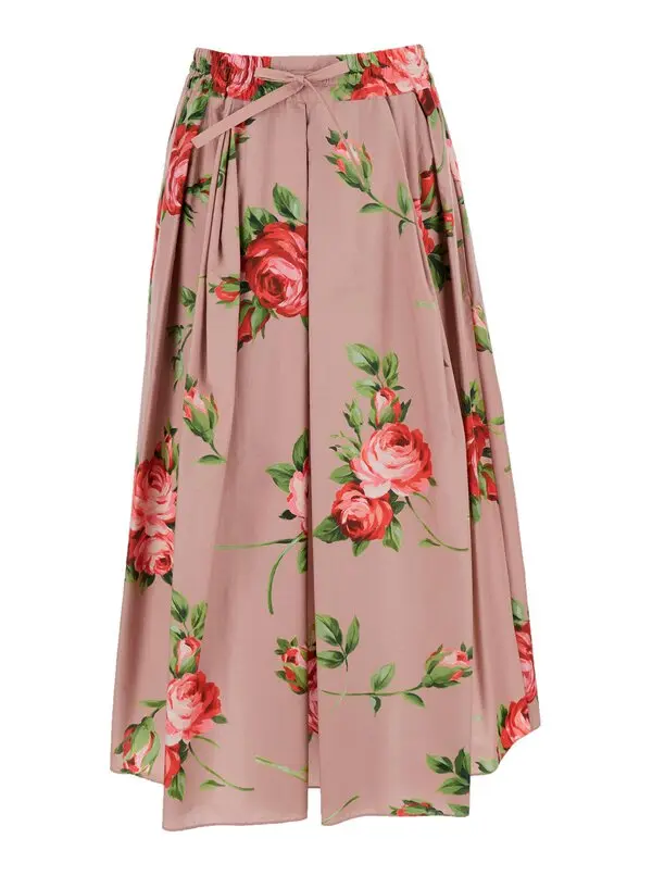 Dolce & Gabbana Floral Print Cotton Skirt - Multicolor