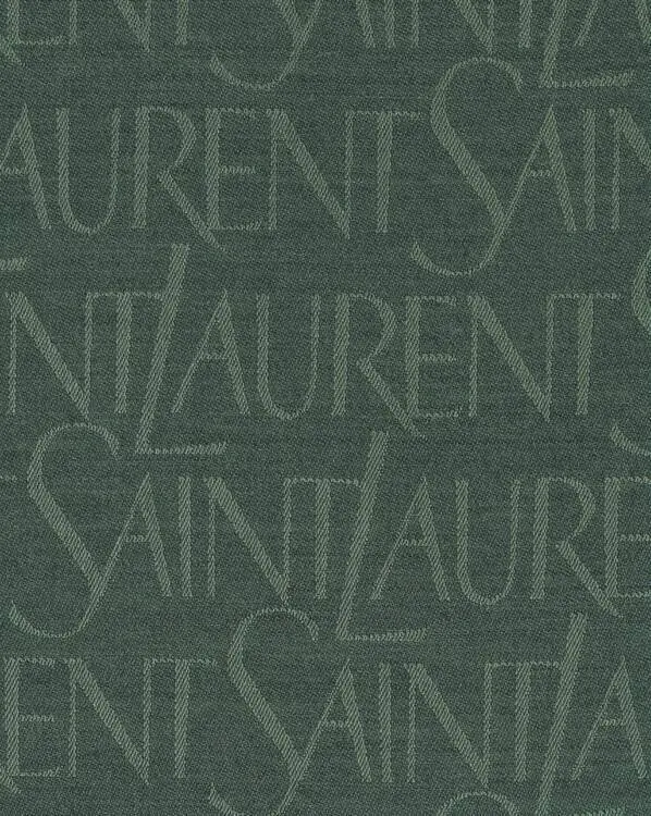 Saint Laurent Large Square Scarf In Silk And Wool Jacquard