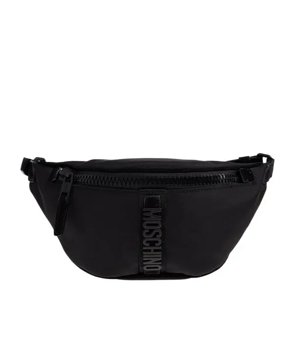 Moschino Zip Messenger Bag - Black