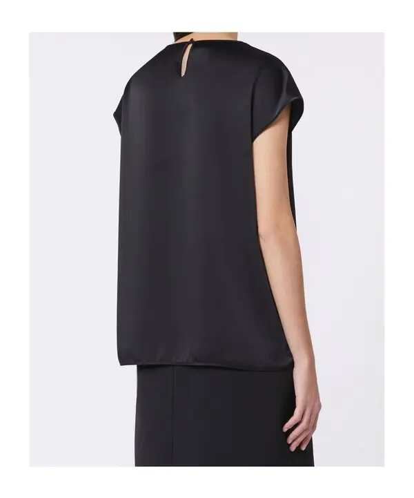Max Mara Staffa Lace Trim Satin Top