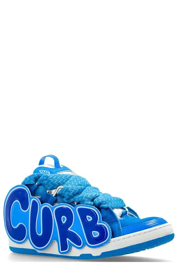 LANVIN Curb Logo Low-top Sneakers - Blue