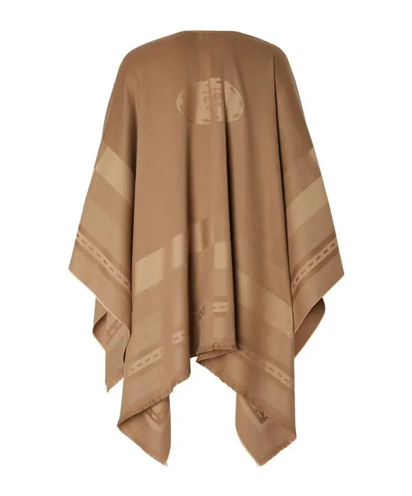 Fendi Frayed-edge Wraparound Poncho