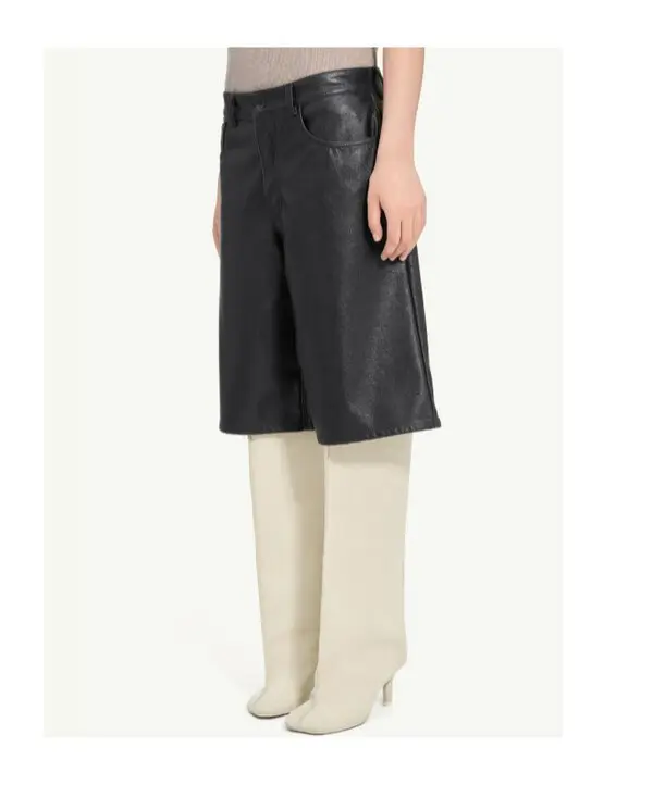 MAISON MARGIELA Faux Leather Knee-length Shorts